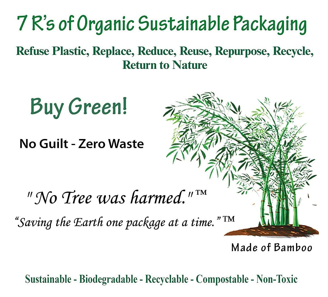 No Tree Was Harmed Set of 4, Bamboo Toothbrushes 2-18cm, 2-16 cm, 4 Bamboo Toothbrush Rectangular Covers and an Olive Cotton Travel Bag and Wrapped in Bamboo Kraft Paper – (4-18cm 4 - Covers 1 Pouch)