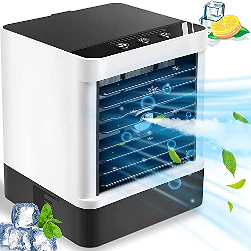 Portable Air Conditioner,desktop air conditioner,mini portable air conditioner,portable air conditioner fan,USB 3 Speeds small portable air conditioner for small room,Office,Home,Dorm (Golden)