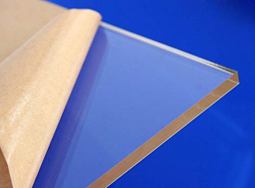 3/16" (0.177”) Clear Acrylic 24"x12" Plexiglass Sheet (5 mm) Thick Cast Sheet Nominal Size AZM …