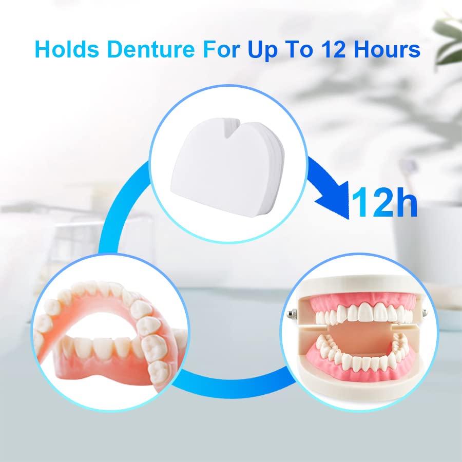 120 Pads(4 Pack) Denture Adhesive Cushion, Zinc Free Long-Lasting Comfortable Cushion Fit for Uppers & Lowers
