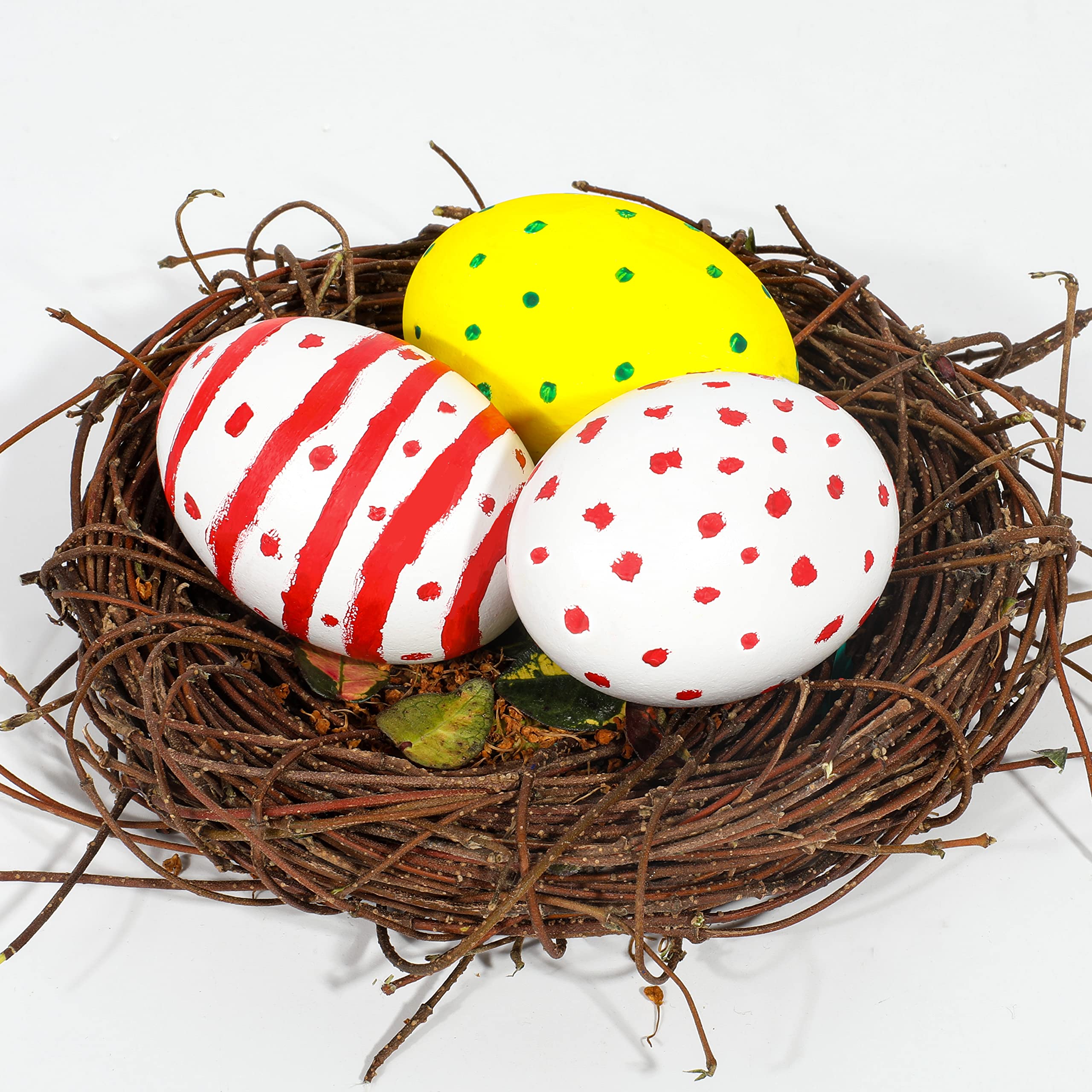 36 Pcs 2.36" Easter Unpainted White Eggs Wooden Decorating for Kids DIY Paint Your Own Egg Decor, Crafts, Easter Hunt, Basket Stuffers, School Activities Supplies