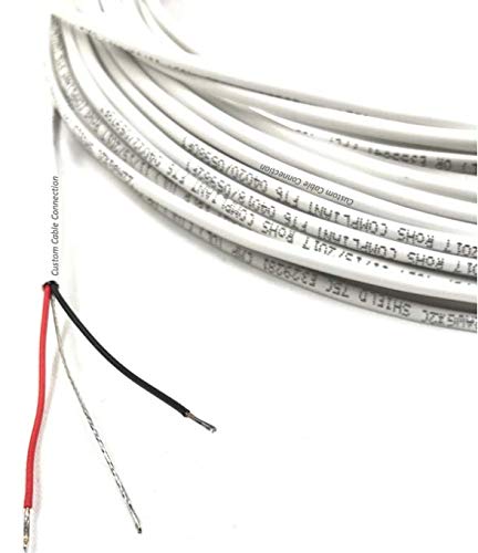3 Foot 3.5mm (1/8 inch) Stereo Male to Blunt Plenum CL3P Cable by Custom Cable Connection