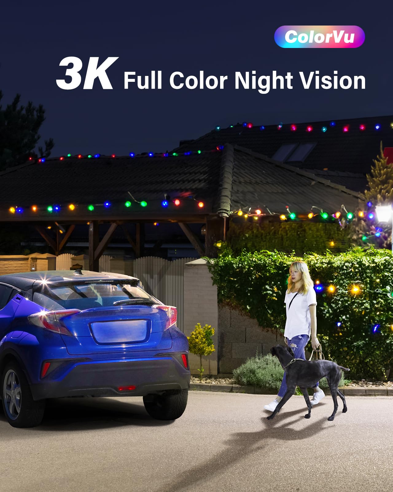 ANNKE 3K Add-On Security Camera with Full Color Night Vision, 4-in-1 TVI/AHD/CVI/CVBS CCTV Surveillance Turret Cam with Built-in Mic, 2.8mm Lens, IP67 Weatherproof, (Cable & Adapter Included)
