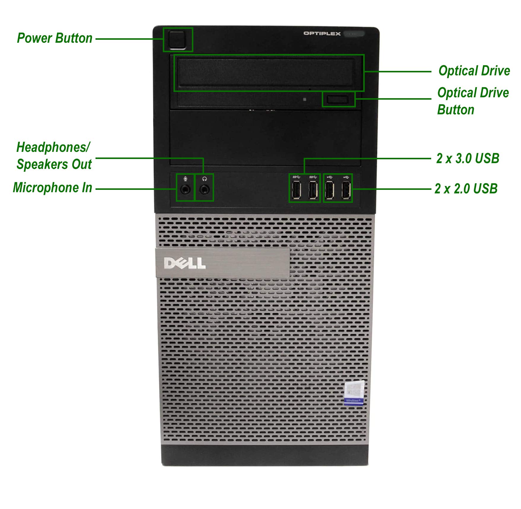 Dell OptiPlex 9020 Tower Computer Desktop PC, Intel Core i7-4970K 4.00GHz, 16GB Ram, 512 M.2 SSD, WiFi | Bluetooth, DVD Drive, Nvidia GeForce GT 1030 2GB DDR5, Windows 10 Professional (Renewed)