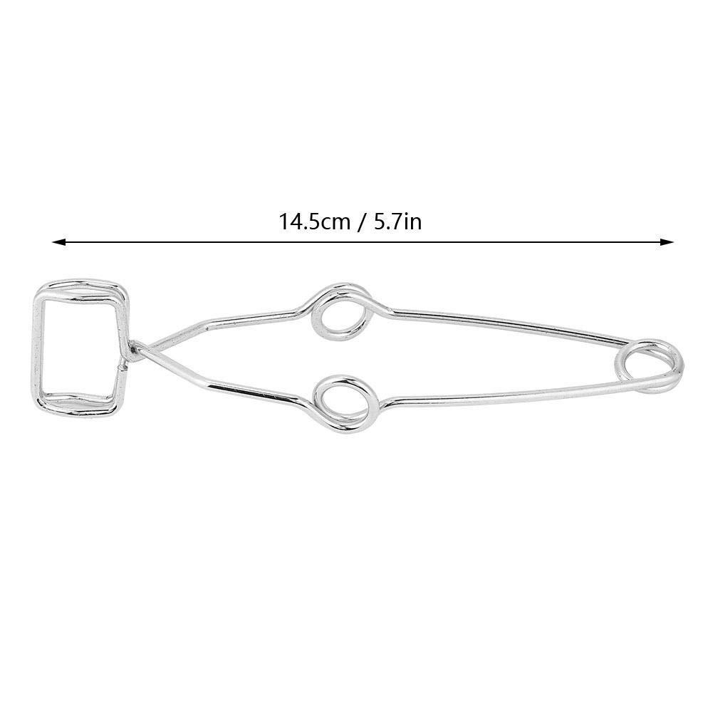 5pcs Spring Steel Test Tube Clip Clamp Labs with Finger Grips Laboratory Experiment Testing Holder Tool,14.5cm / 5.7inch