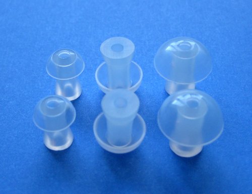 6 pcs : S/M/L Soft Replacement Mushroom Domes Eartips Earbuds Compatible with Siemens Touching, Motion, Nitro,Aquaris, Siemens Life, Lotus 12P,13P,13SP,23P,23SP, 23M BTE (Behind the Ear) Hearing Aids