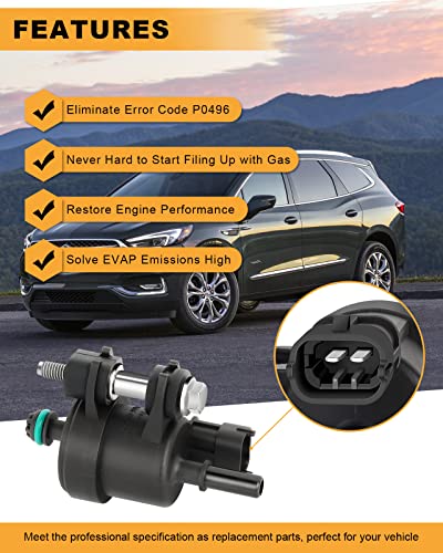 12690512 Vapor Canister Purge Valve Compatible with 2009-2017 Chevy Traverse Camaro Equinox Impala Caprice GMC Acadia Canyon Terrain Cadillac CTS SRX Buick LaCrosse Replace# 12610560 911-082