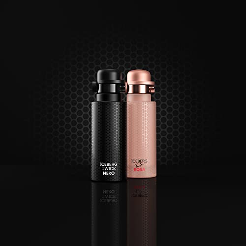 ICEBERG Twice NERO - Exhilarating Personal Fragrance For The Modern Gentleman - Classic EDT Spray Cologne For Men - Vibrant And Fruity Notes Of Mandarin, Mint, Elemi, Cedarwood, And Oakmoss - 4.2 Oz
