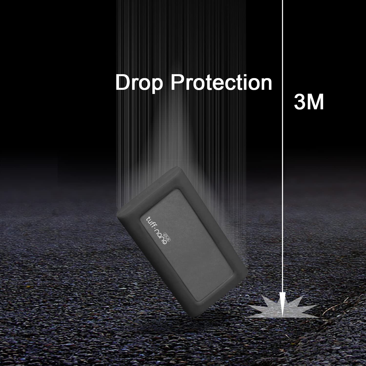 CalDigit Tuff Nano Plus 2TB - Compact Rugged IP67 Waterproof USB-C 3.2 Gen 2 10Gb/s External NVME SSD, Compatible with Thunderbolt 4 Mac and PC, Up to 1055MB/s (2TB Nano Plus, Charcoal Black)