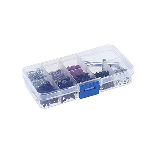 NaNa81-240PCS Full Set Screws Set with Storage Box for HSP 1/10 D3/D4/XIS Screw Parts