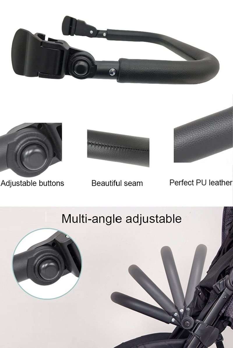 NW Bumper Bars for Maclaren Atom Style Set Stroller, Baby Stroller Accessories PU Armrest Adjustable Type