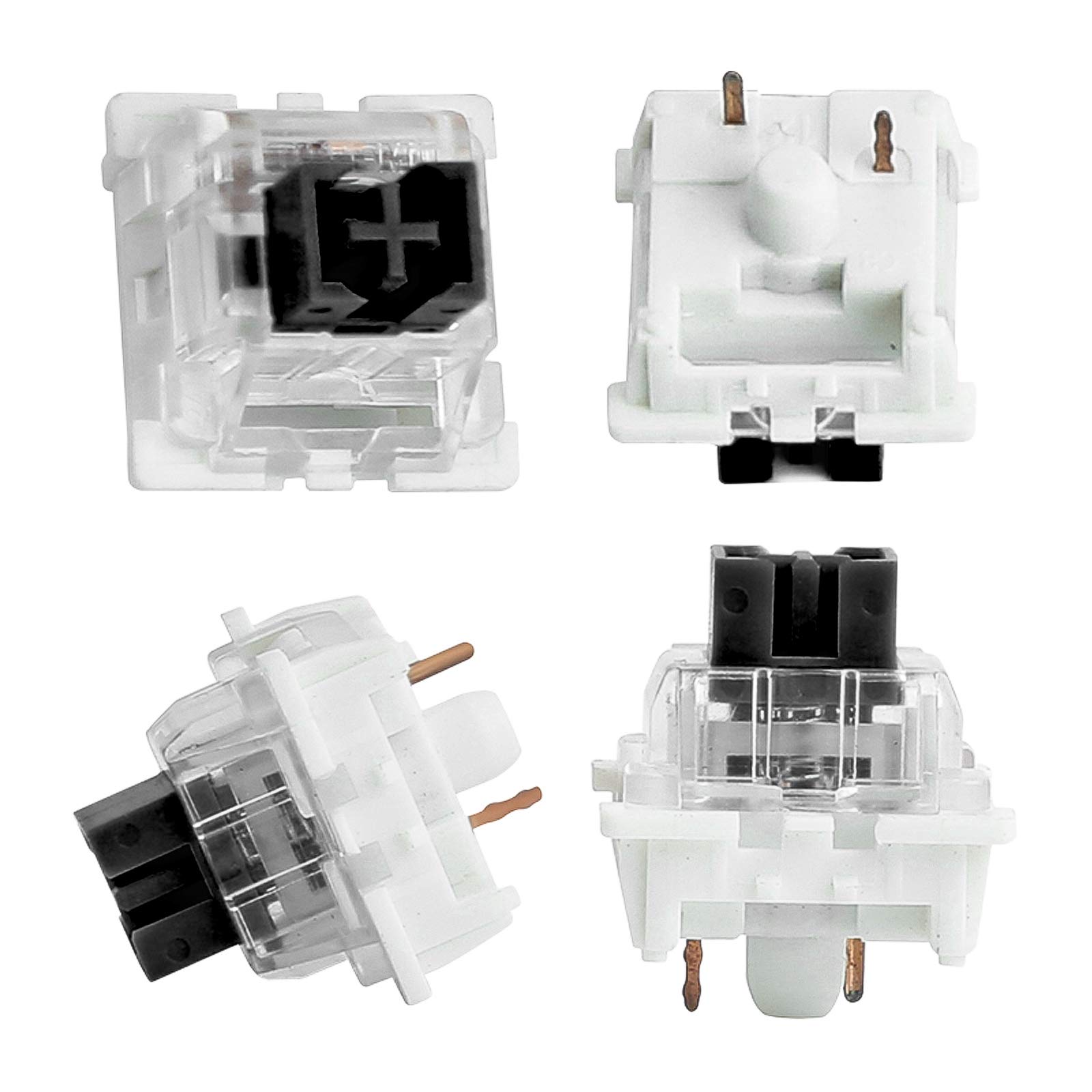 Chuangquan Mechanicla Keyboard Switch, Outemu Black Switches, Cherry MX Equivalent, Pluggable and Replaceable, DIY Keyboard, with Keycap and Switch Puller, for Mechanical Gaming Keyboard (10 pcs)