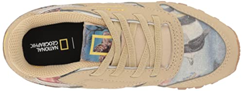 Reebok Baby Classic Leather Sneaker, National Geographic/Utility Beige/Soft Camel, 4 US Unisex Infant