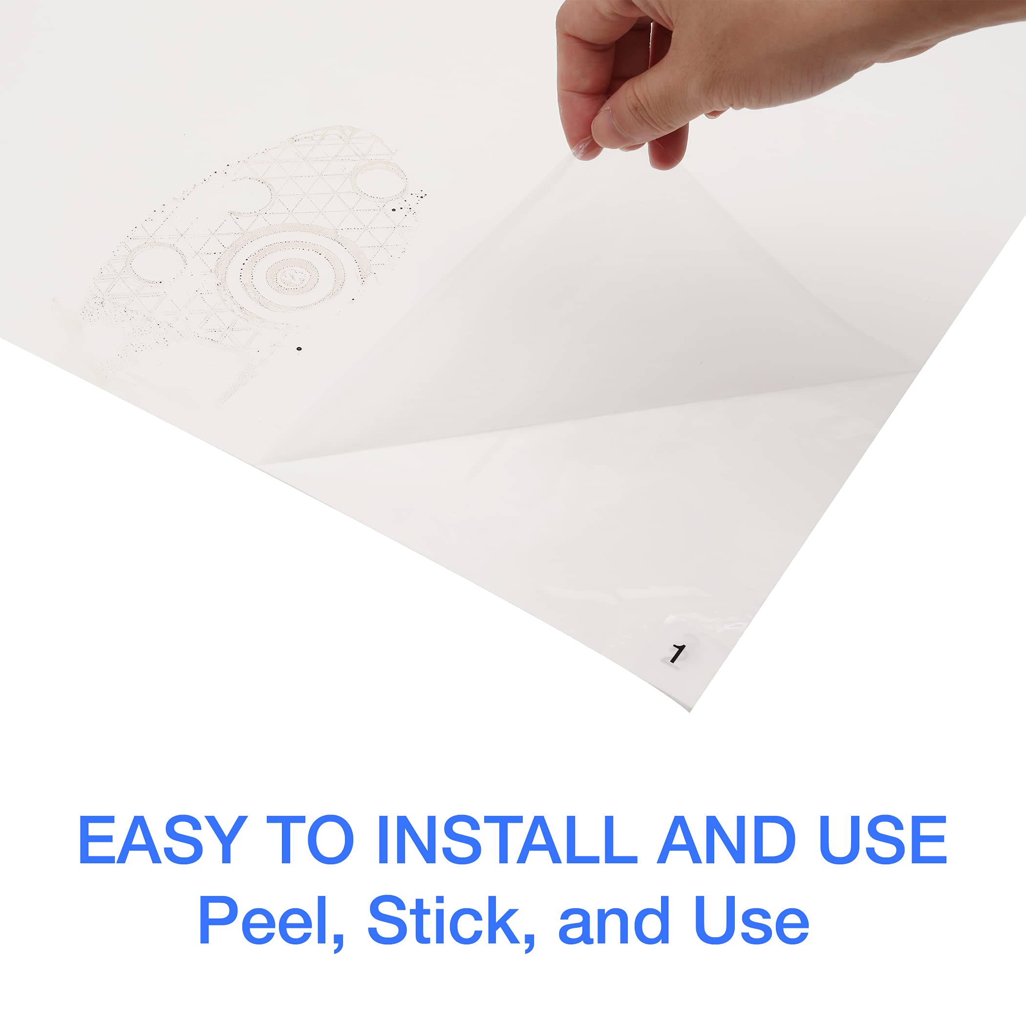 CALPALMY 150 Sheets 24" x 36" Adhesive Mats - Sticky Mat for Laboratories, Homes, Construction Sites, and More - Remove Dust and Dirt from Shoes and Equipment Wheels - White