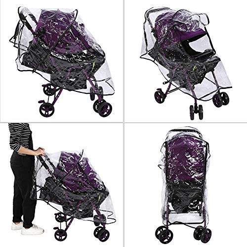 1PC PVC Universal Waterproof Baby Stroller Rain Cover Dust Wind Shield Pram Accessory Pushchair Shield