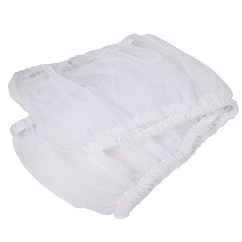 Birdcage Nylon Mesh Net Cover Guard Pet Birds Parrot Cage Seed Catcher Soft Ventilated Birdcage Skirt M Size(White)