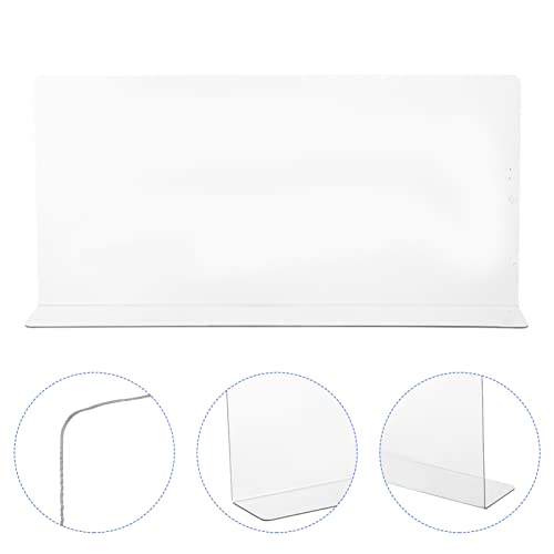 Baluue Clear Shelf Dividers Plastic Shelf Dividers- L Shape Separator Clapboard for Commodity Classification for Cabinets Shelf Store (5 Packs)