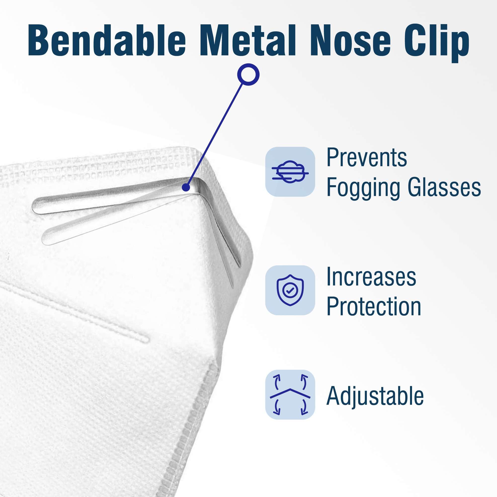 WECARE White KN95 Adult Face Masks 20 Pack - Individually Wrapped Disposable 4 Ply Particulate Respirator Mask - Anti Fog, PM2.5, Comfortable Folded Design