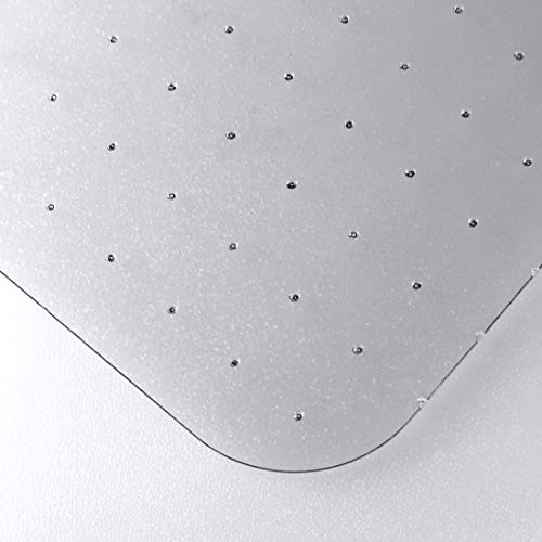 Amazon Basics Polycarbonate Office Chair Mat with Lip for Low to Medium Pile Carpet, Rectangular, Clear, 47" x 35"