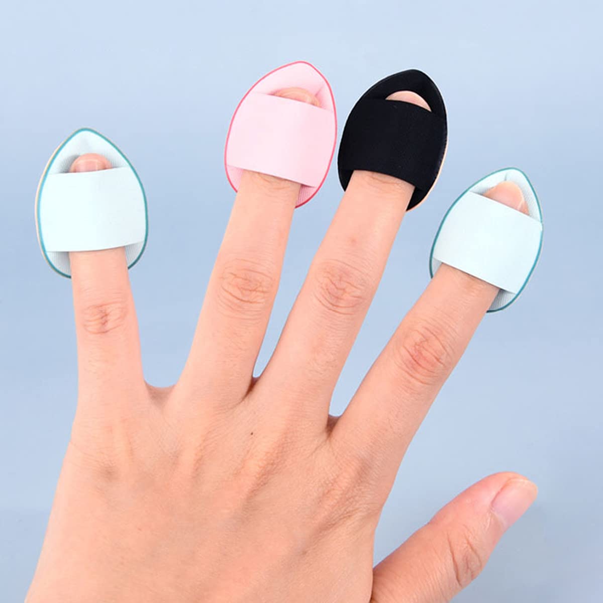 RONG HUA 10 Pieces of Mini Powder Puff Face Triangle Soft Makeup Loose Water Drop Air Cushion Tool Brush Concealer ,10 Piece Set