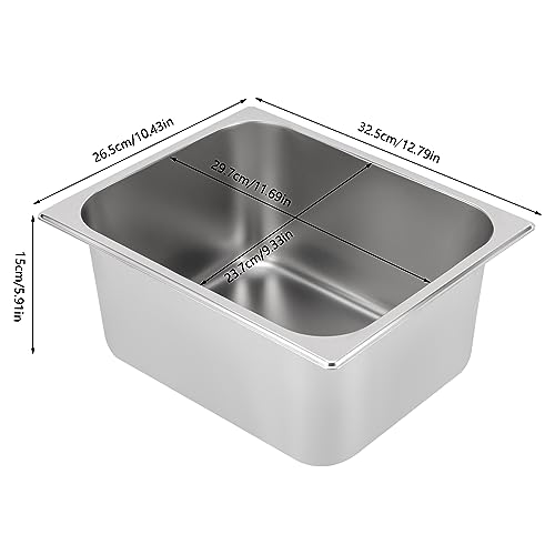 3 Pack Full Size Hotel Pan with Lid Set,1/2 Size 4 Inch,6 Inch Full Size Pan Perforated Steam Pan Steam Table Pan Cover Restaurant Supplies for Kitchen, Steam Table Tray