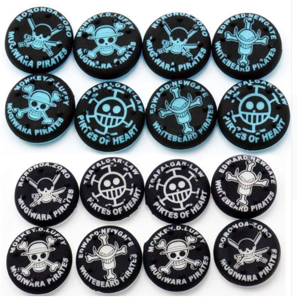 4 in 1 Analog Stick Joystick Rubber Silicone Cap Thumbstick Thumb Grip Cover Case Skin Joystick Grips for PS4 PS3 Xbox One Xbox 360 Controller (2# White)