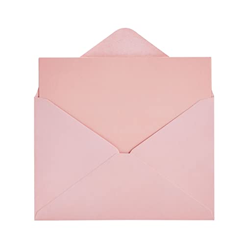 48 Pack Pink Blank Cards and Envelopes, 4x6 Printable Greeting Cards for Baby Showers, Thank You Notes, Wedding Invitations, Birthdays