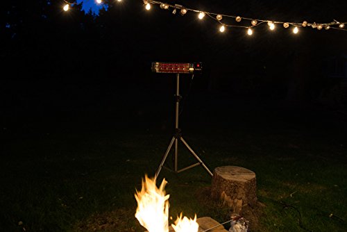 1500 Watt Gold Coated Tungsten Quartz Infrared Heater Remote Controlled Patio Heater/on Off/High/Low/med