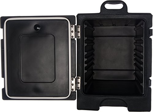 Carlisle PC300N03 Cateraide End-Loading Insulated Food Pan Carrier, 5 Pan Capacity, Black + 10201B07 StorPlus Full Size Polycarbonate Food Pan, 4 Deep, Clear