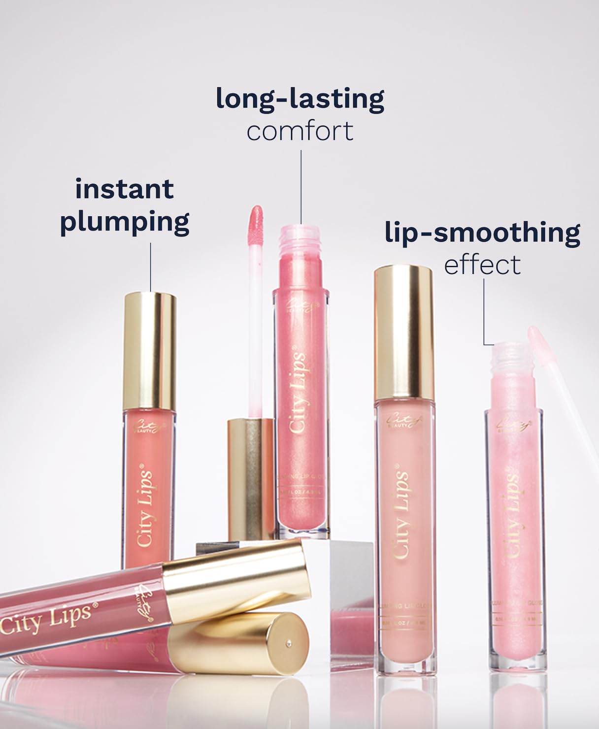 City Beauty City Lips Plumping Lip Gloss Los Angelips - High-Shine Gloss for Fuller, Younger-Looking Lips | Hydrating & Smoothing Lip Treatment Hyaluronic Acid