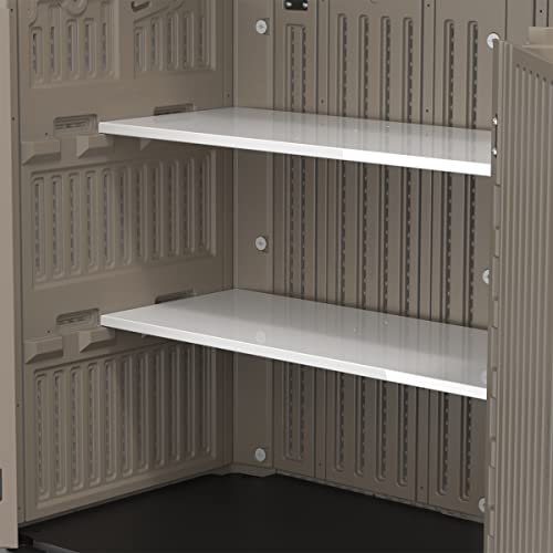 ADDOK DIYOKAI Metal Laminate Shelving for Storage Shed, 1 Piece Storage Shed Shelf to Hold 44 lbs, 46 in *13 in *1 in, Black