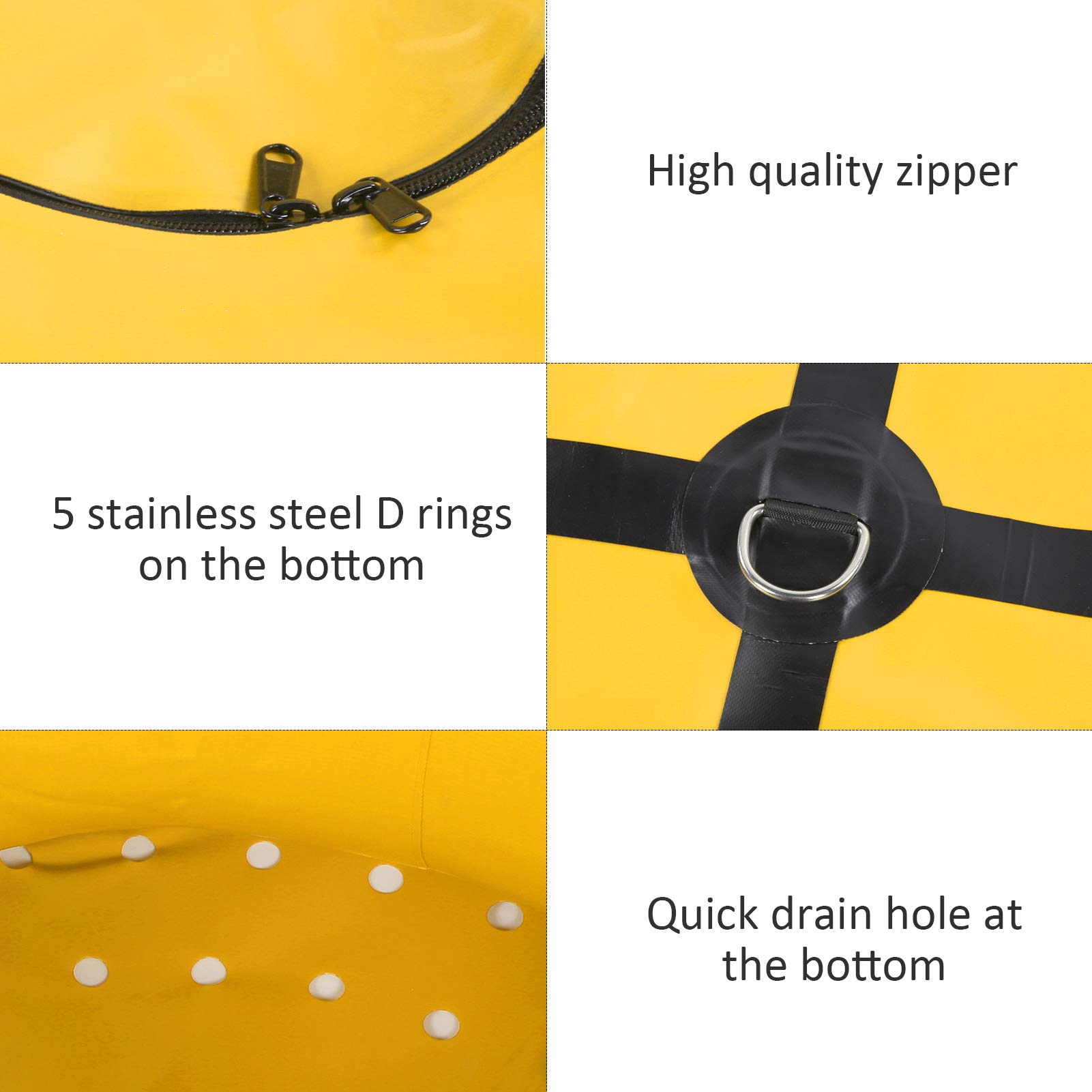 1000D Buoyancy, Marker Float Signal Accessory Freediving, Heavy Duty for Diving Signalling Water Sports(Yellow)