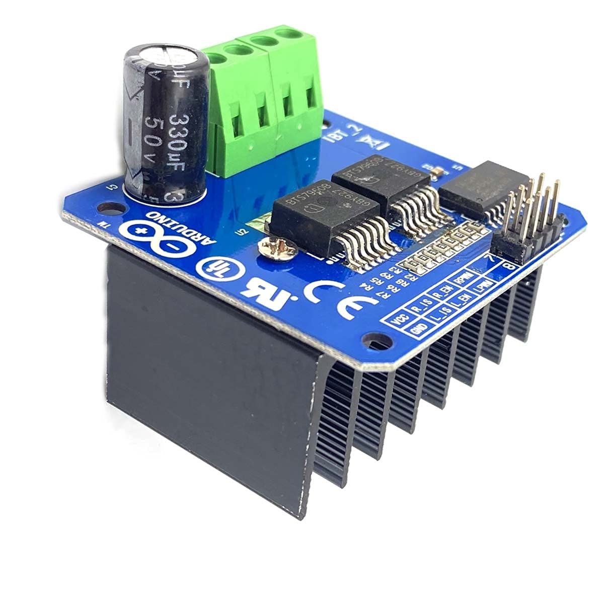 Kiro&Seeu 2PCS Double BTS7960B DC 43A Stepper Motor Driver Module H-Bridge PWM Driving Board for Arduino Smart Car