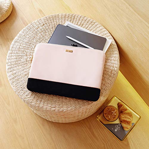 Comfyable Tablet Sleeve Compatible for iPad Pro 12.9 inch M2 2022 M1 2021-2018 3rd 4th 5th 6th Generation & Smart/Magic Keyboard with Pencil Holder, Waterproof Zipper Case, Pink & Black