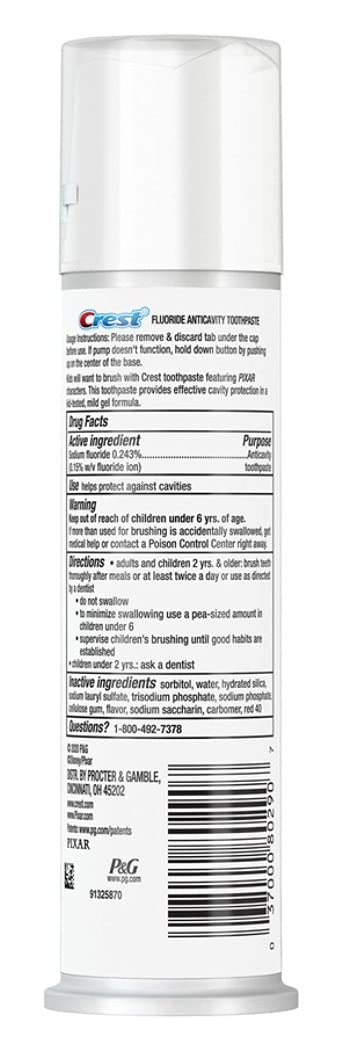 Crest Toothpaste 4.2 Ounce Kids Pump (Strawberry) (Pack of 6)