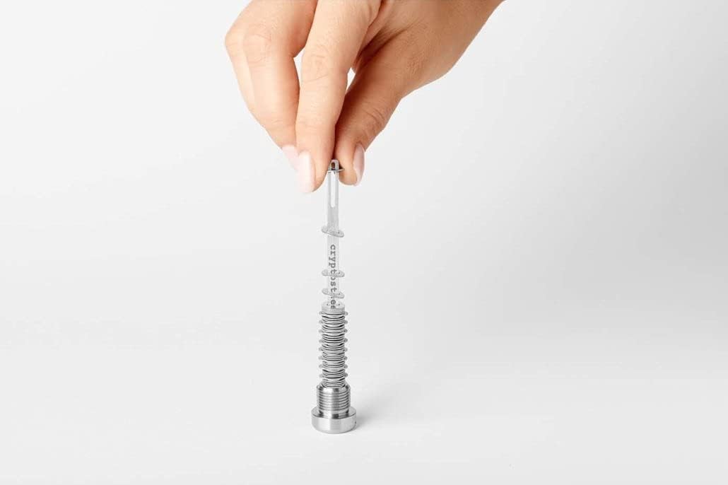 BitcoinMerch.com - Cryptosteel Capsule Duo, AISI 303 Stainless Steel - Mnemonic BIP39 BIP32 SLIP39 Seed Key Backup Cryptocurrency Crypto Bitcoin BTC Litecoin LTC Ethereum ETH