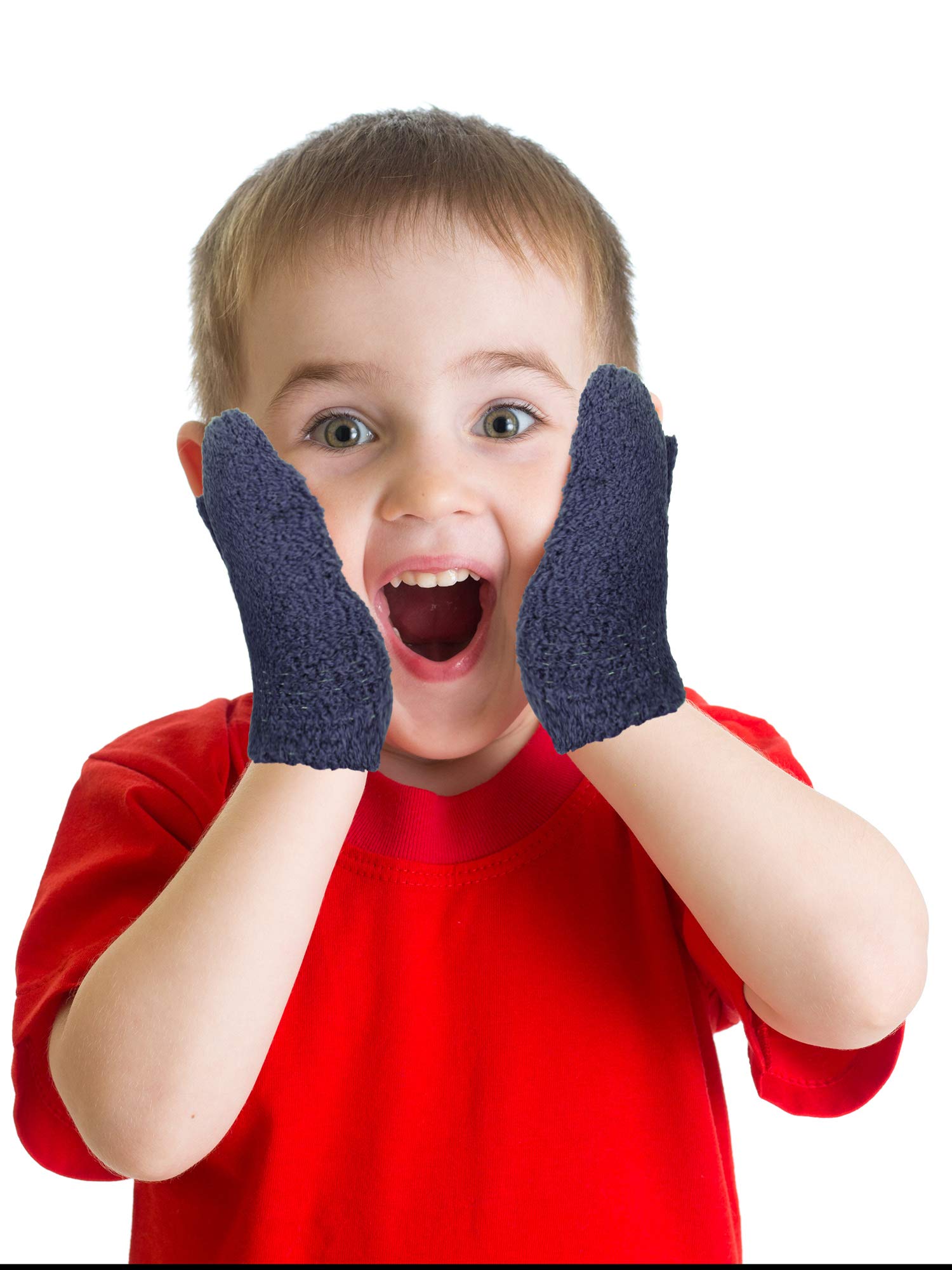 SATINIOR 3 Pairs Toddler Magic Stretch Mittens Little Girls Soft Knit Mitten Baby Boys Winter Knitted Gloves