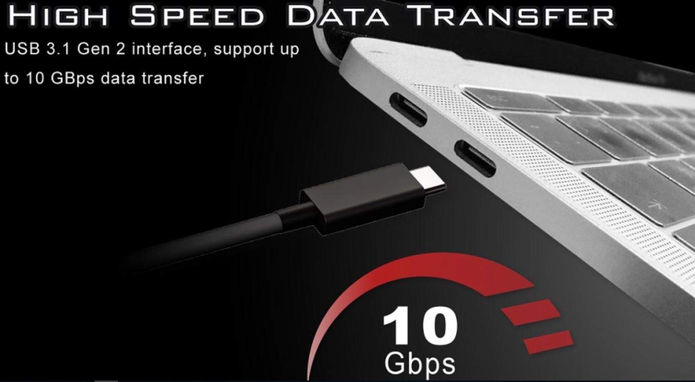 Archgon 480GB USB 3.1 Gen.2 Gaming External SSD Portable M.2 Solid State Drive (Model G702K,480GB)