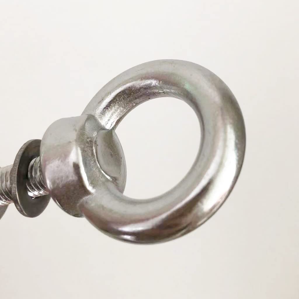 HYXXYY Stainless Steel Eye Bolt, 2pack M8 Shoulder Eye Bolts 5/16" X 3.15"with Nuts and Washer Thread Lifting Ring Eyebolt