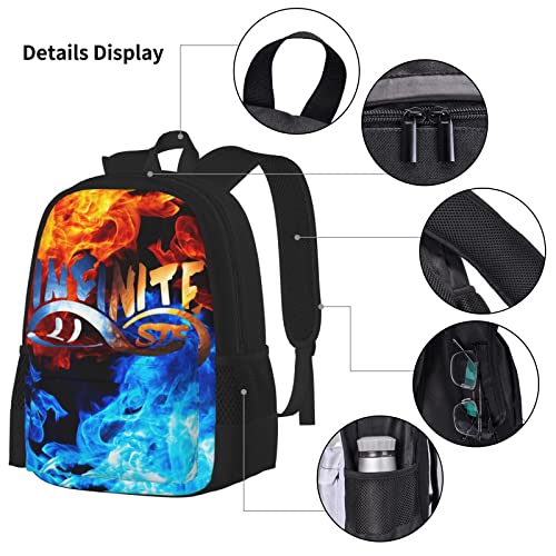3-Piece Unisex Backpacks Set Including Travel Daypack, Lunch Tote Bag And Pencil Case Combination For Men Women