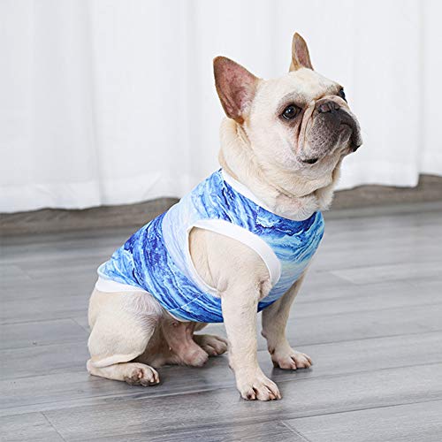 DORA BRIDAL Dog Cooling Vest Instant Pets Cooling Collar Cat Chill Out Ice Shirt for Dogs Puppy Cats in Summer S (Blue)