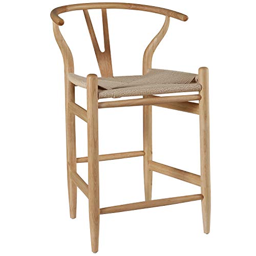 Amazon Brand β Stone & Beam Wishbone Counter-Height dining chair, 35.5"H, Birch Wood, Natural / Natural