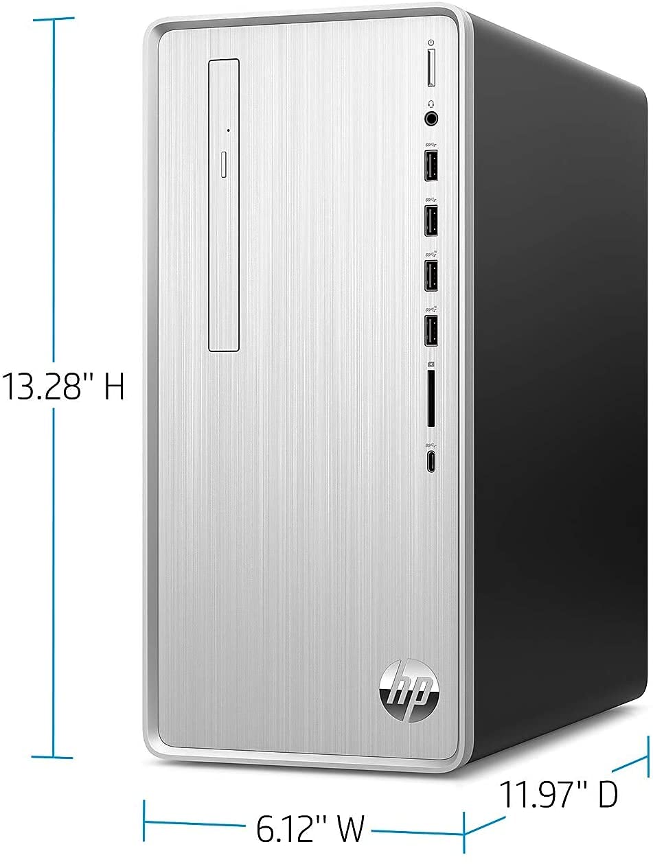 HP 2021 Newest Premium Business Desktop Computer, AMD 6-Core Ryzen 5 4600G(up to 4.2Ghz, Beat i7-9700K), 12GB DDR4 RAM, 256GB SSD+1TB HDD, DVD-RW, WiFi, Bluetooth, HDMI, VGA, Windows 10+AllyFlex MP