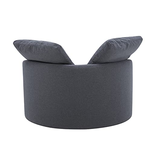 Amazon Brand β Stone & Beam Alende Deep Swivel Living Room Accent Chair, 46''W, Graphite Grey
