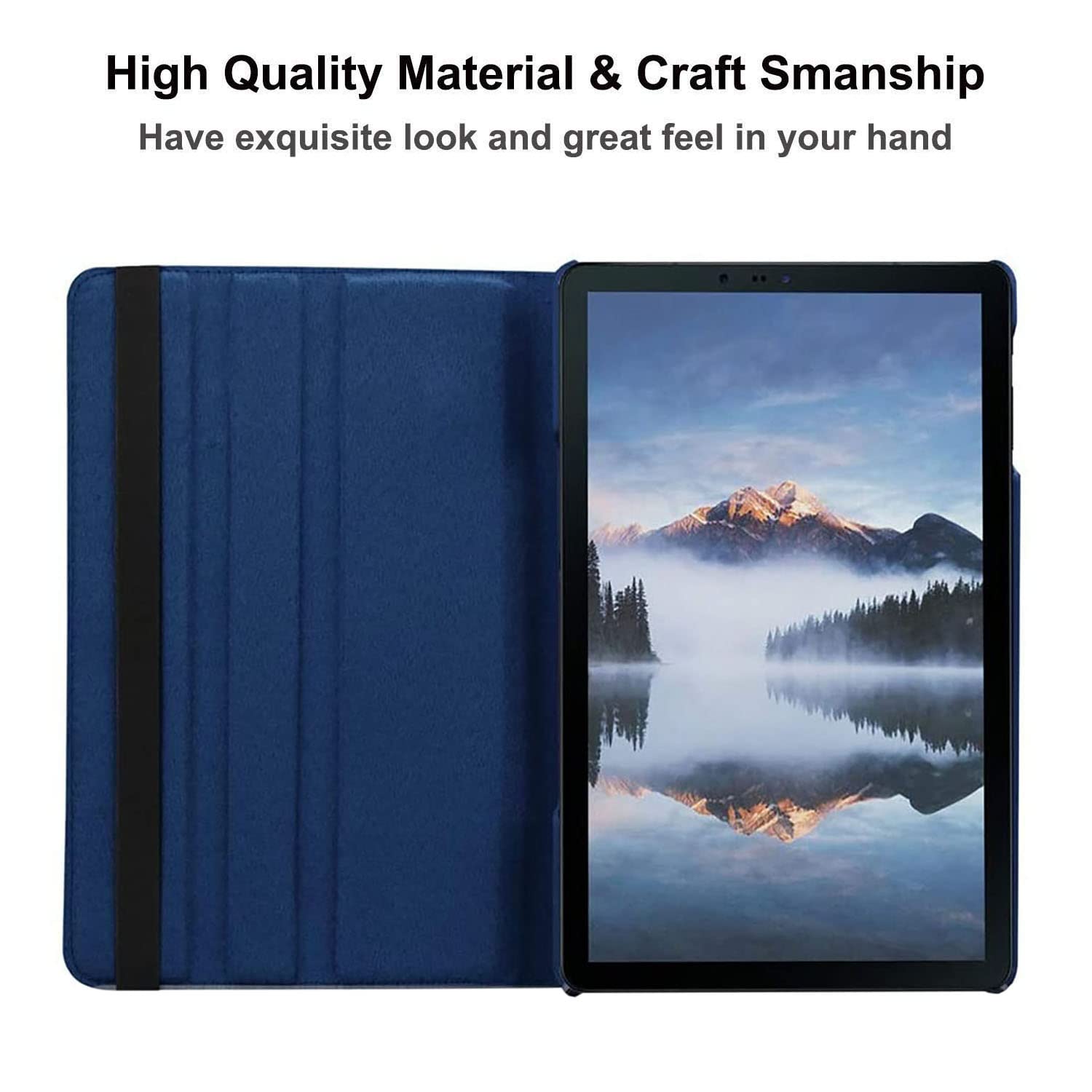 Case for Samsung Galaxy Tab A 8.0 inch 2017 Tablet (SM-T380 SM-T385),360 Degree Rotating Stand Case Full Protective Cover,with Stylus Pen,Screen Film (Deep Blue)