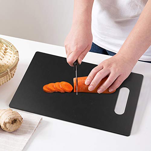 Neadas 6 Packs Plastic Cutting Board Mats for Kitchen, Chopping Board Set, Black