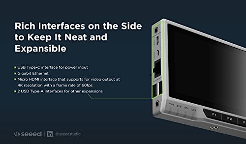 Seeed Studio reTerminal - Embedded Linux with Raspberry Pi CM4 and 5-Inch Multi-Touch Screen, Wireless Connectivity Linux Terminal Device for Home Assistant, Machine Learning and Edge AI.