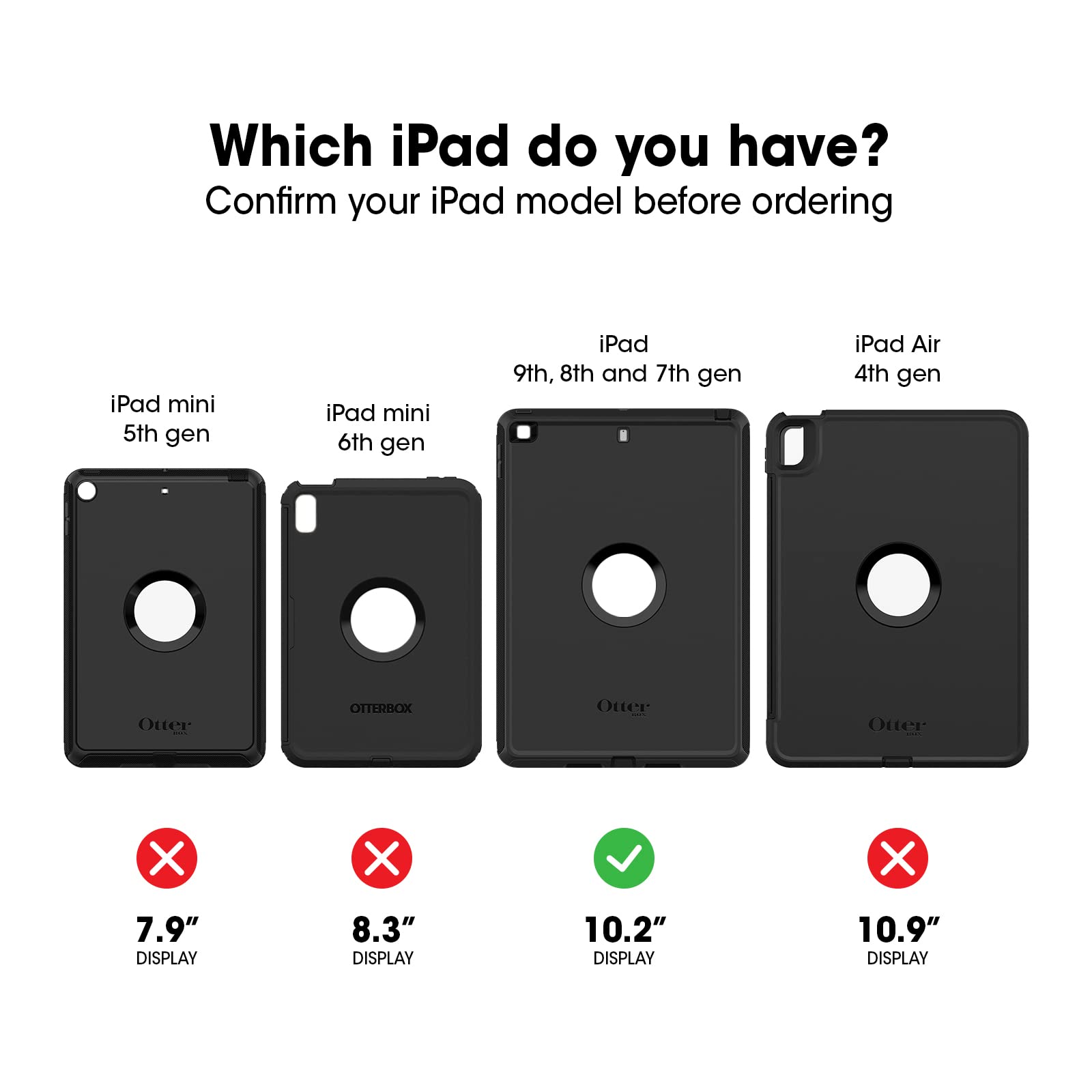 OTTERBOX ResQ Series Case for iPad 7th, 8th & 9th Gen (10.2" Display - 2019, 2020 & 2021 Version) - Non-Retail/Ships in Polybag - Gray