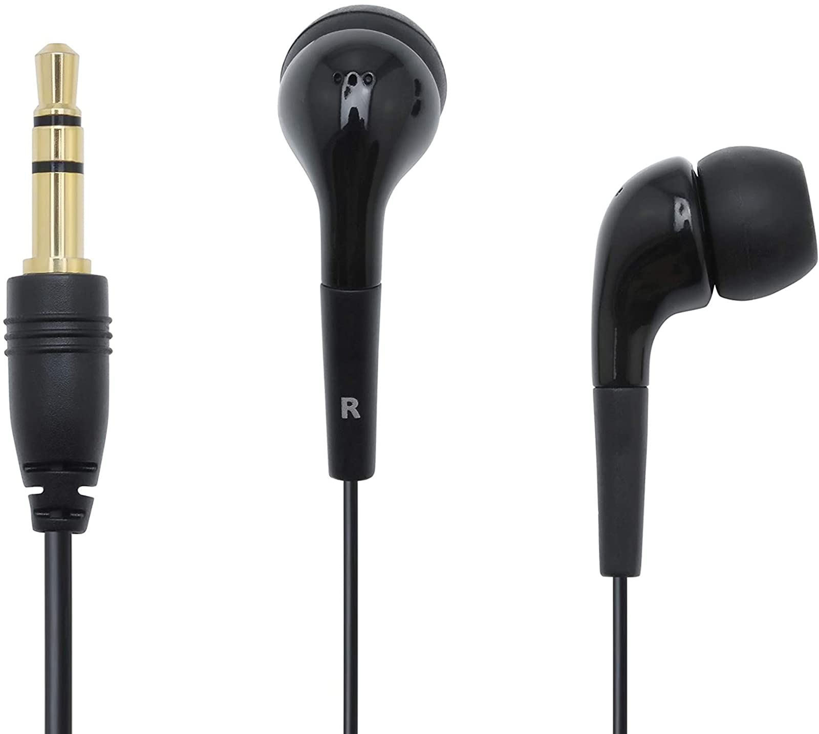 gotor in-Ear Wired Earbuds Headphones Cancelling Earphone HiFi Stereo Sound Inear Earbuds Headset Earplug (Black)