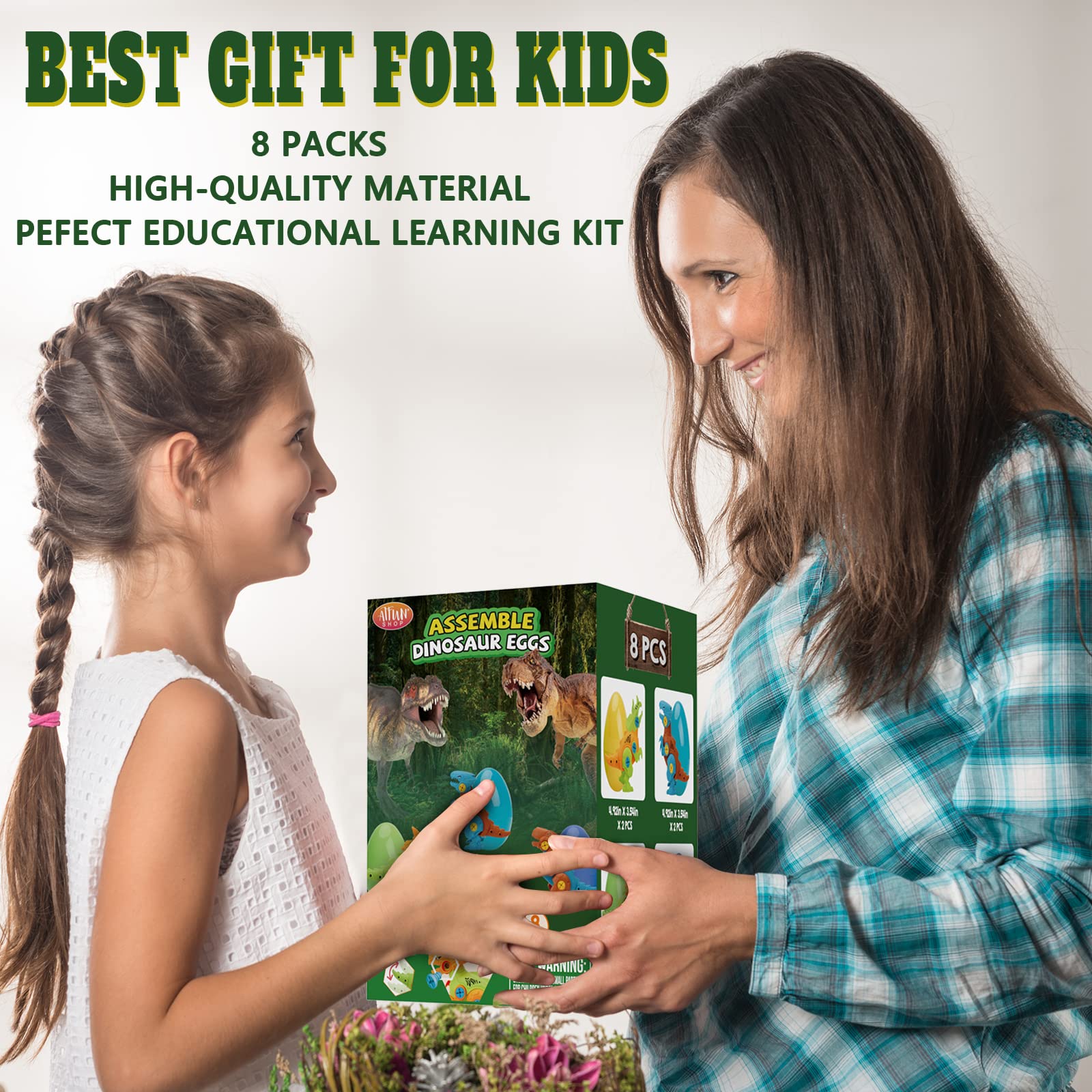 8 Pack Take Apart STEM Dinosaur Toys for Kids 3-5 Prefilled Dinosaur Eggs Learning Educational Building Construction Set for Toddlers Boys Girls Age 3 4 5 6 7 8 Year Old Birthday Gifts